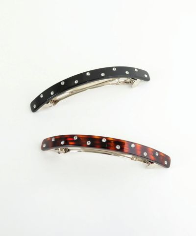 ツイストバレッタ(2個入)【Juno フランス製ヘアアクセサリー ツイストバレッタ(2個入)【Juno フランス製ヘアアクセサリー